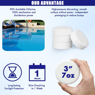 Best Value 3-Inch Chlorine Tablets: Affordable Pool Care - Hxeternal™